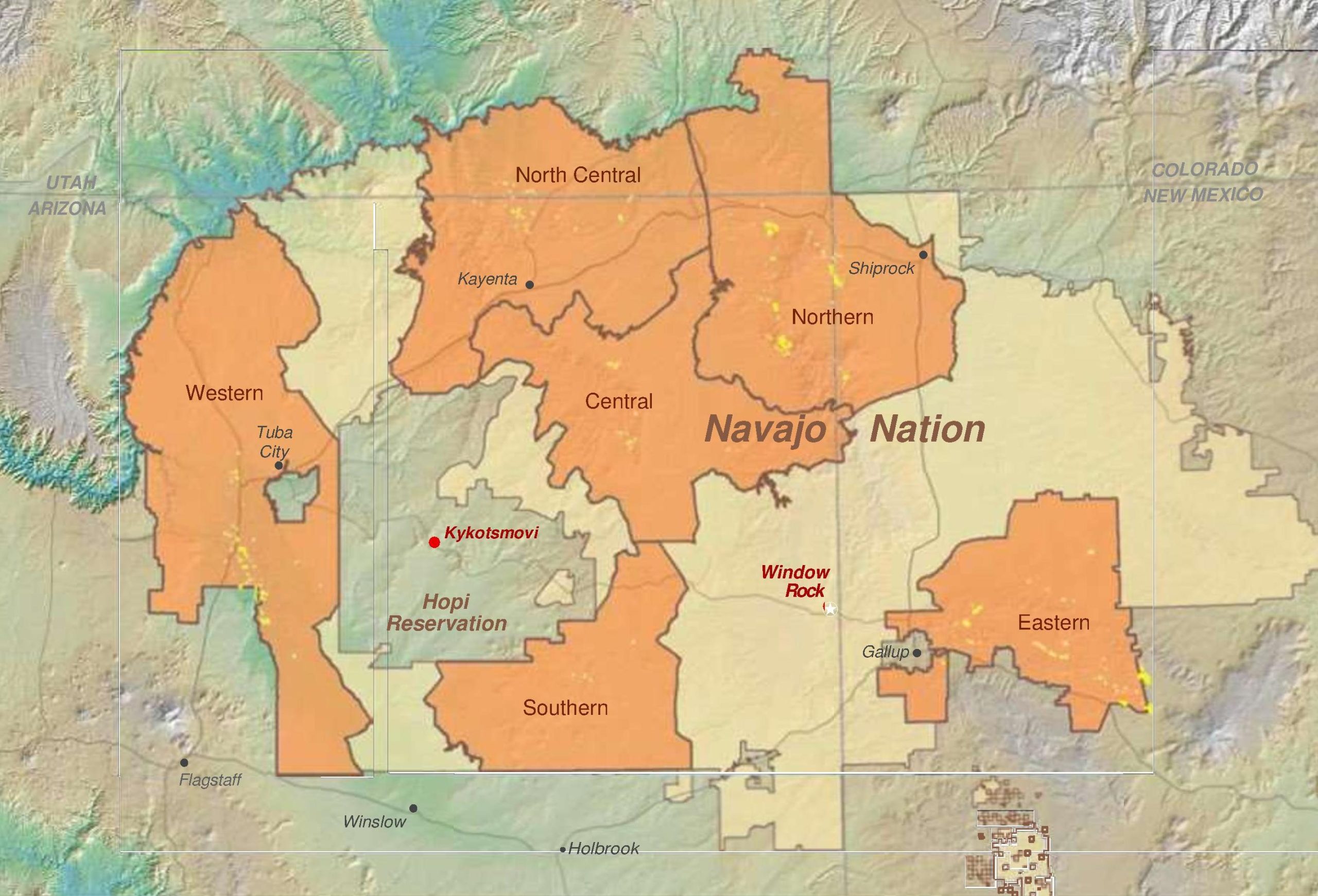 Hopi Indians Map